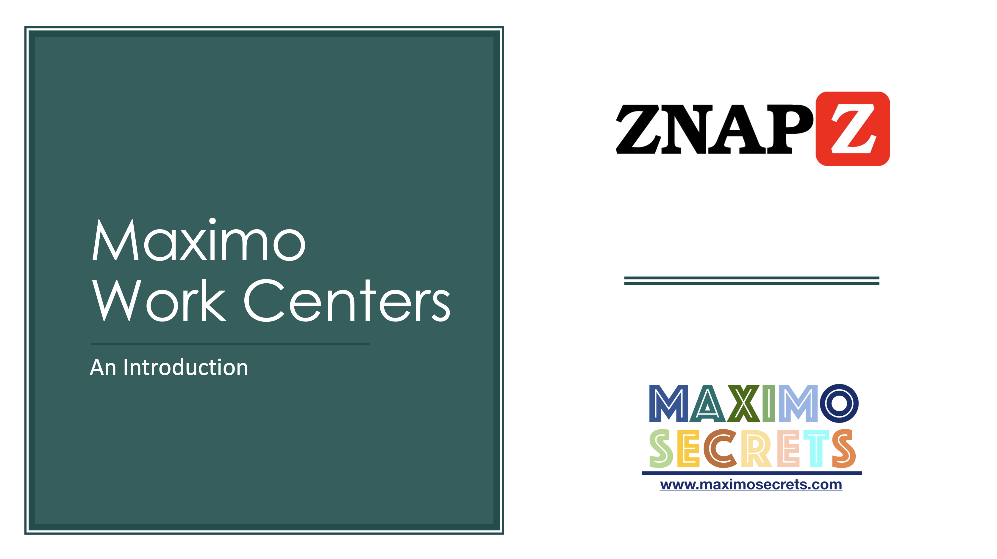 Maximo Work Centers – Page 10 – Maximo Secrets