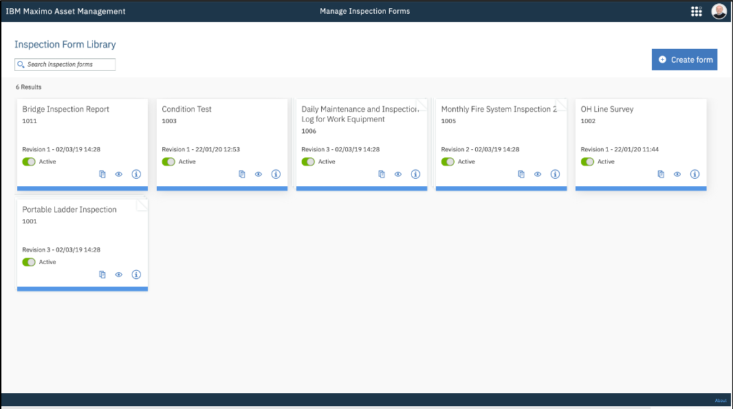 manageinspectionforms-dashboard – Maximo Secrets
