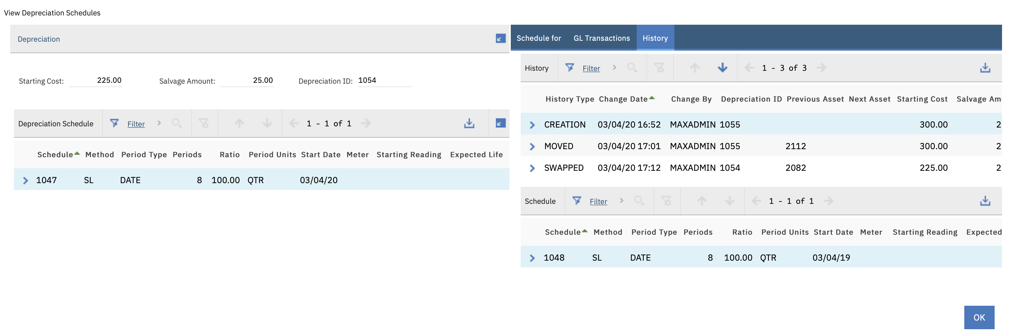 part4-07-viewdepreciationschedule-historytab-swapped – Maximo Secrets