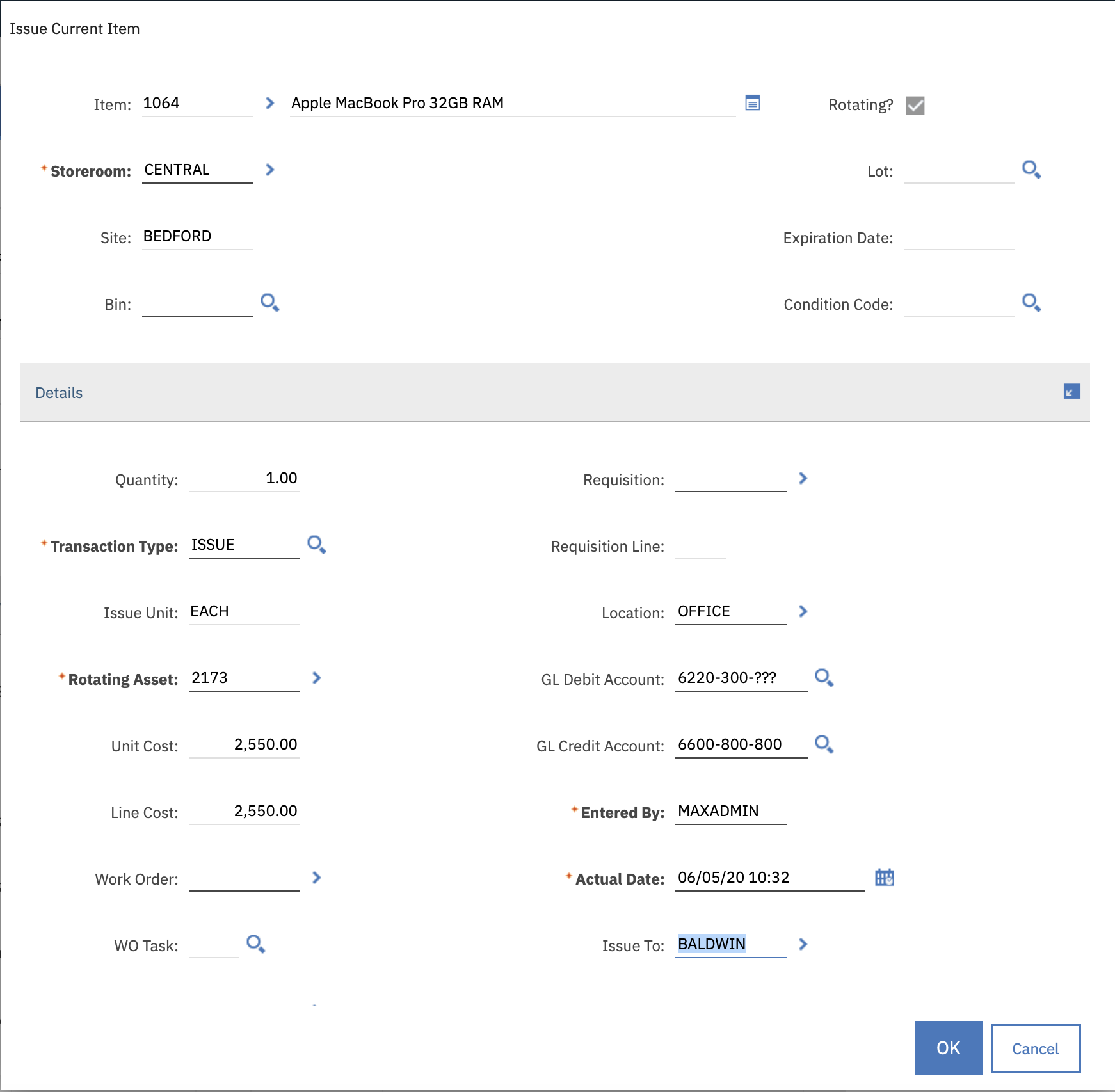 38 Inventory Issuebefore Maximo Secrets