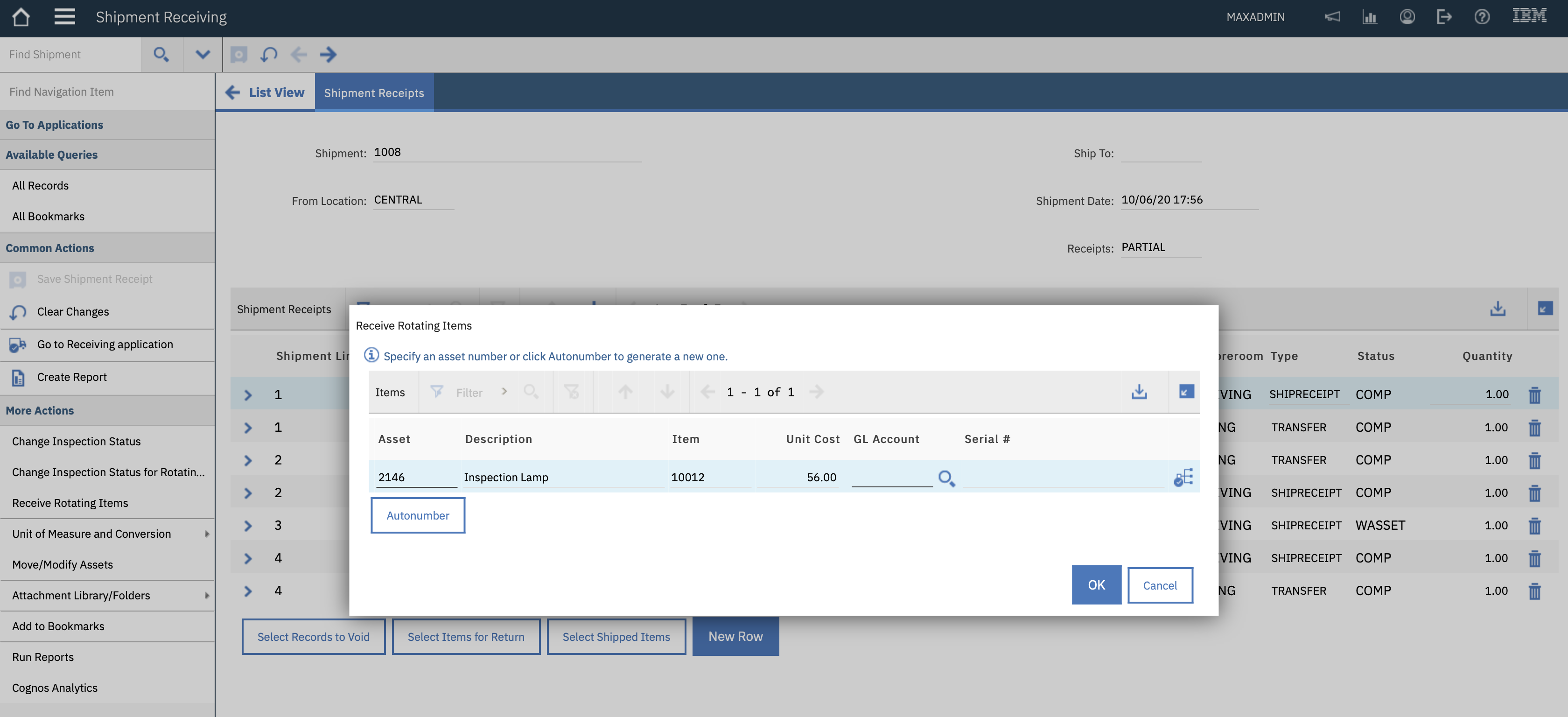 39-shipmentreceiving-assetwasset – Maximo Secrets
