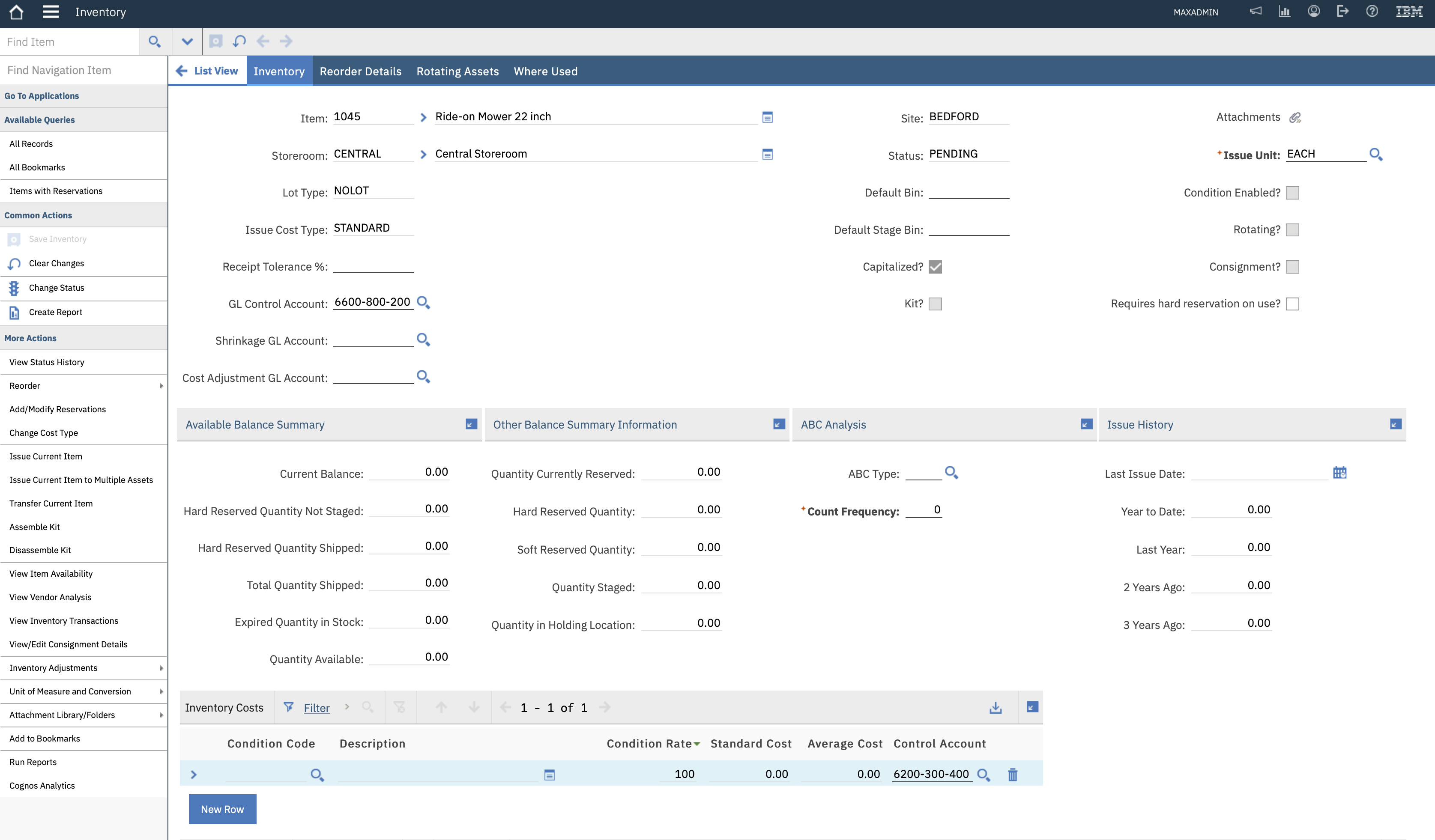 42-transfercapitalizeditem-inventory – Maximo Secrets