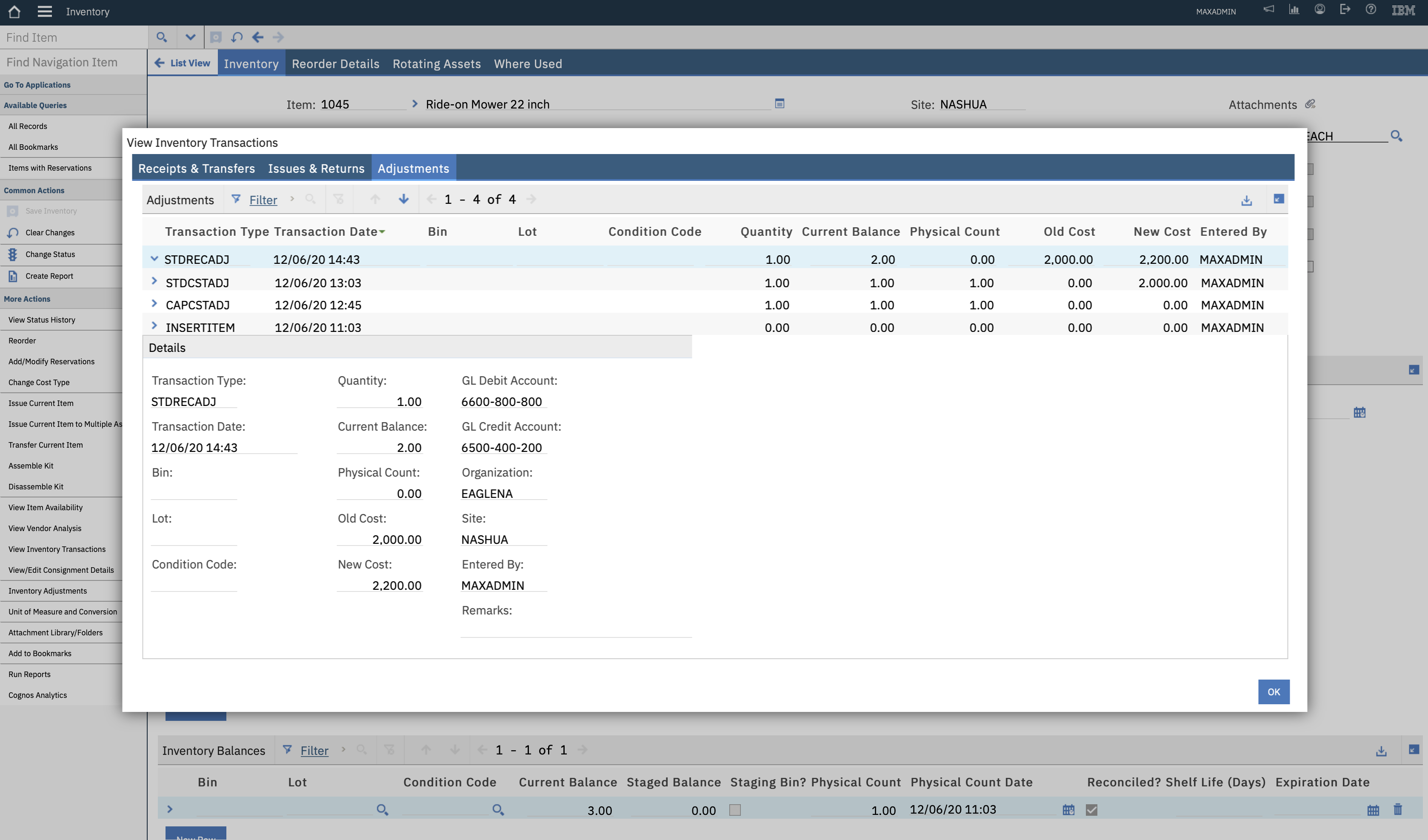 53-transferstandarditem-standardcostadjustment – Maximo Secrets