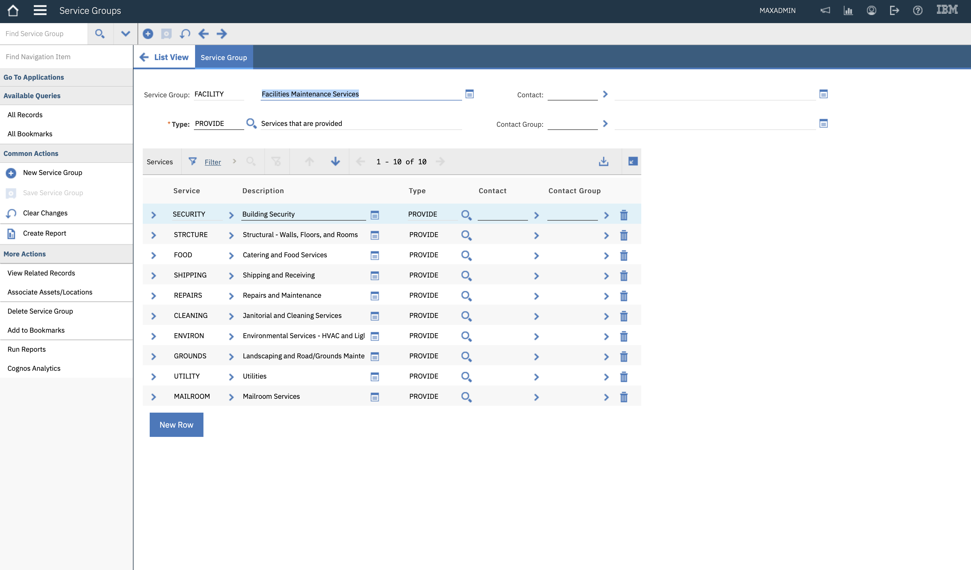 21-servicegroups – Maximo Secrets