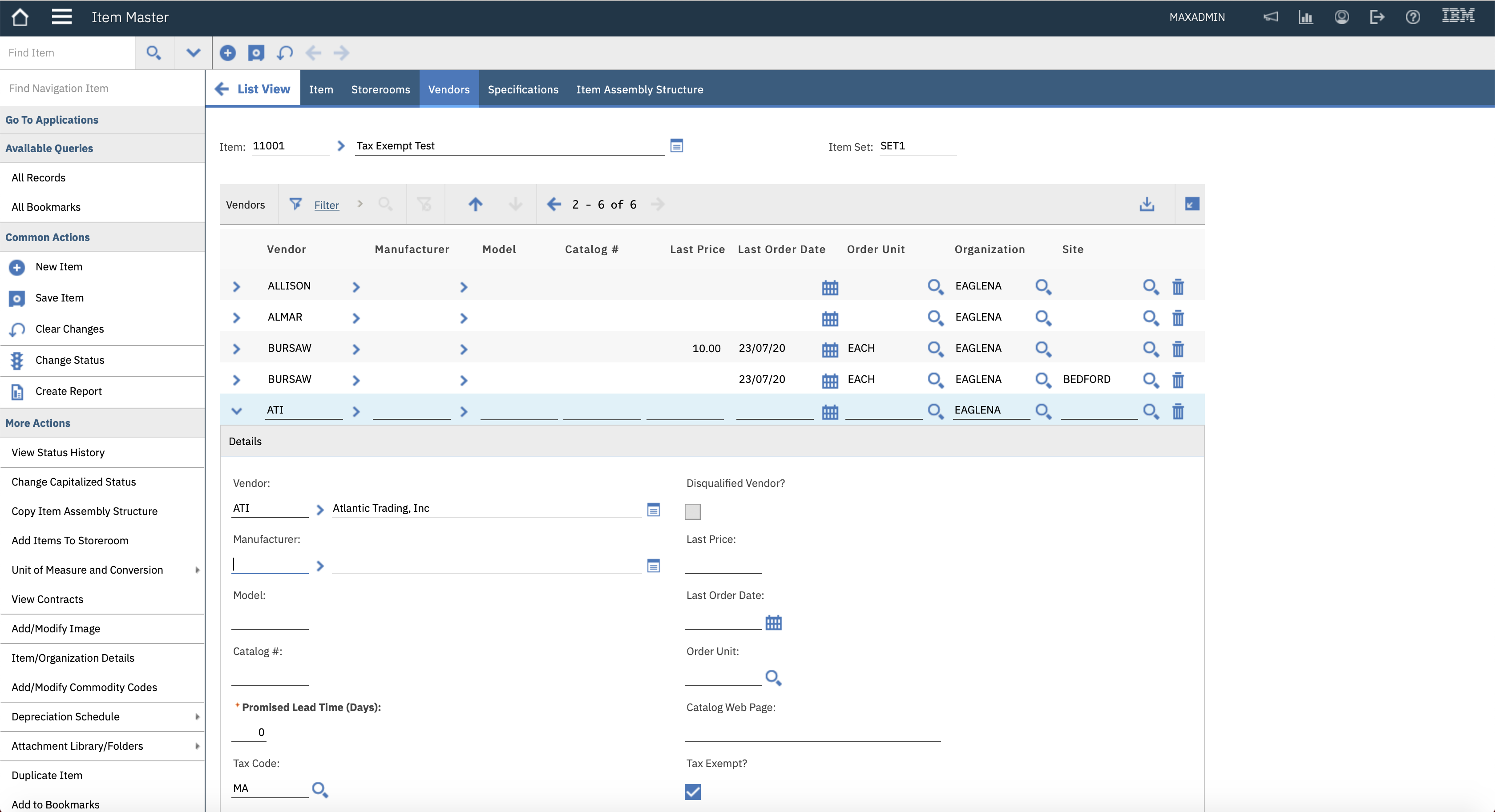 34-taxcodes-itemvendor – Maximo Secrets