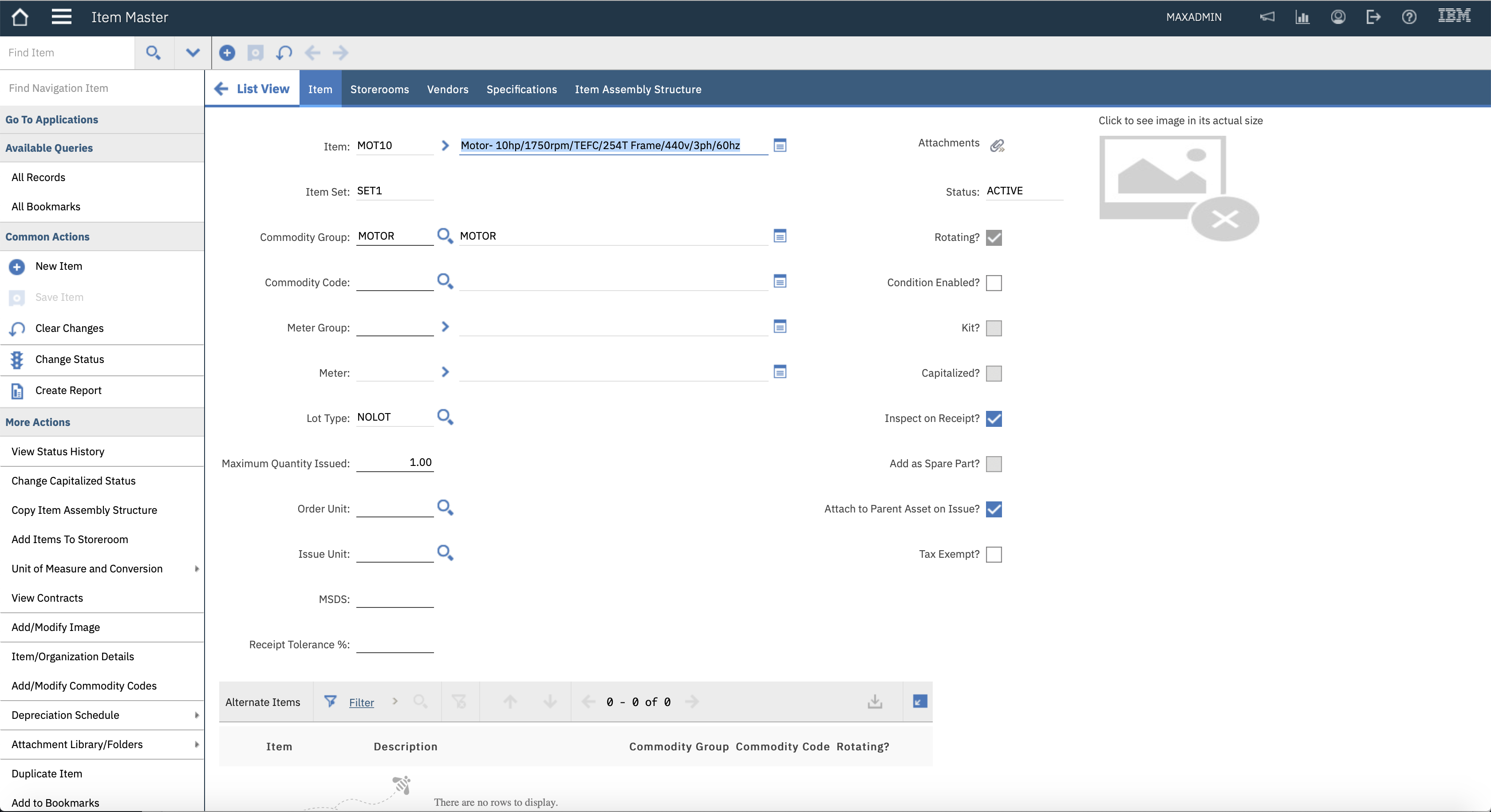 07-itemmaster-rotating – Maximo Secrets