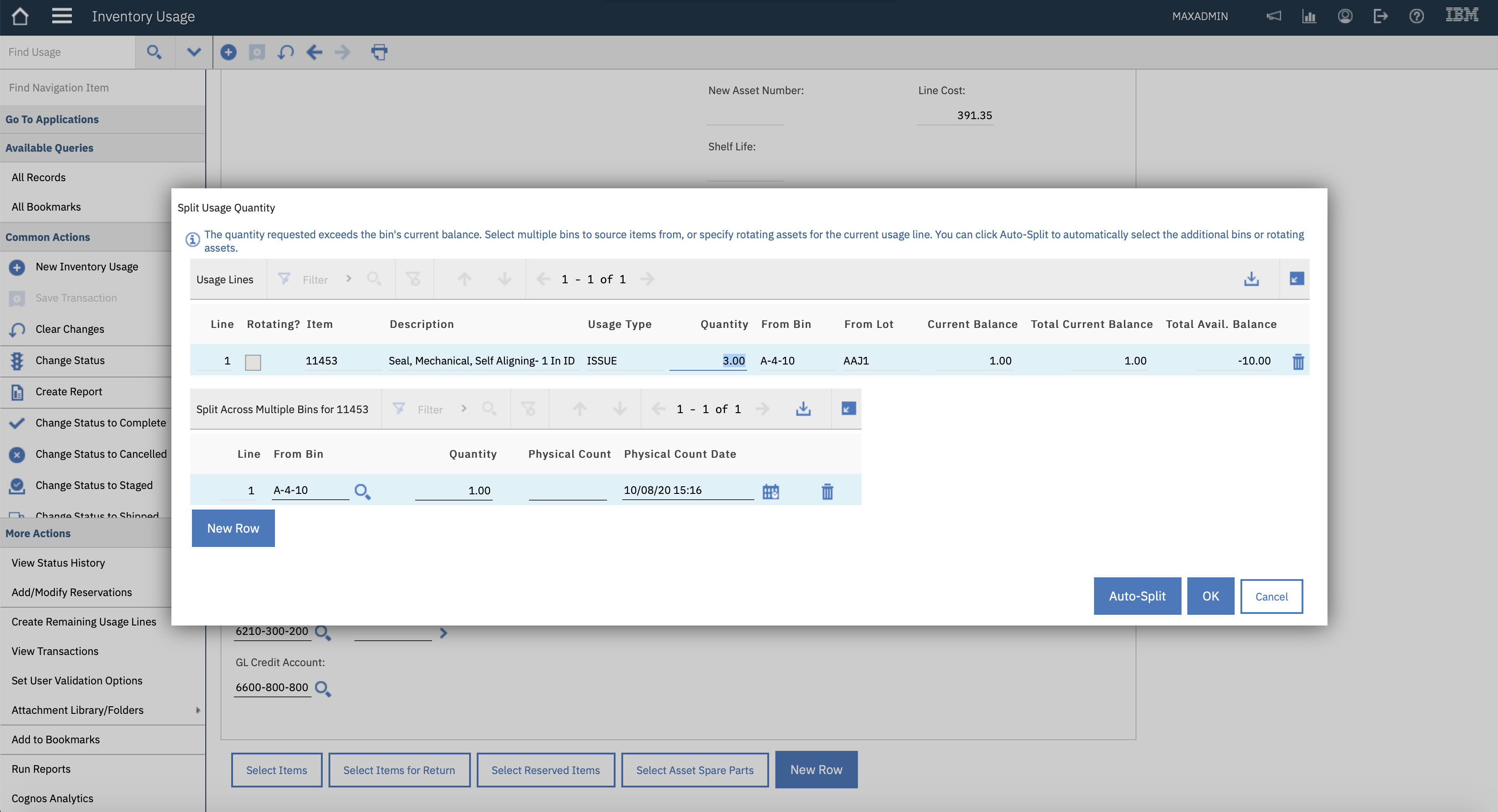 17-invusage-split2 – Maximo Secrets