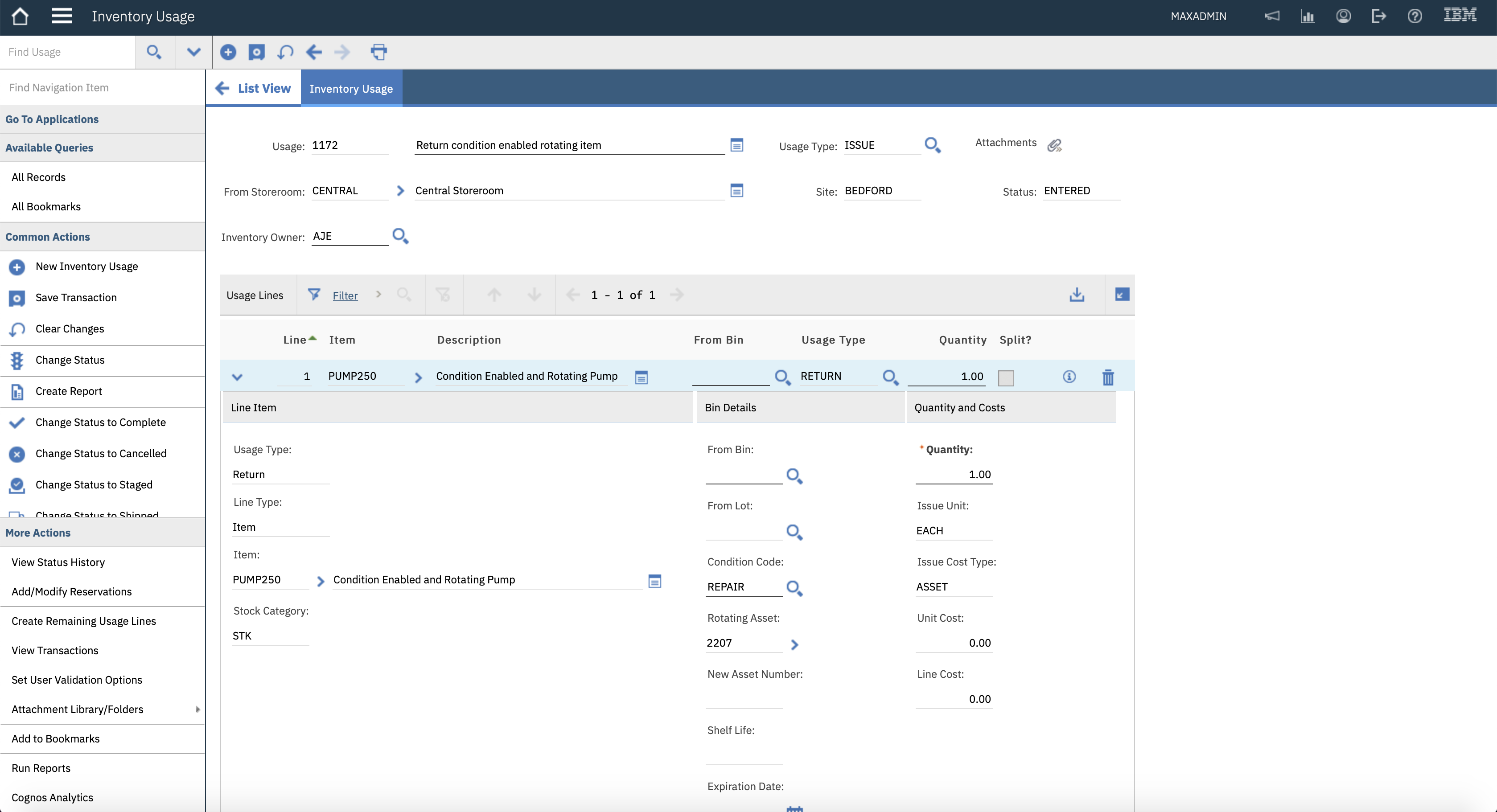 37-inventoryusage-return – Maximo Secrets