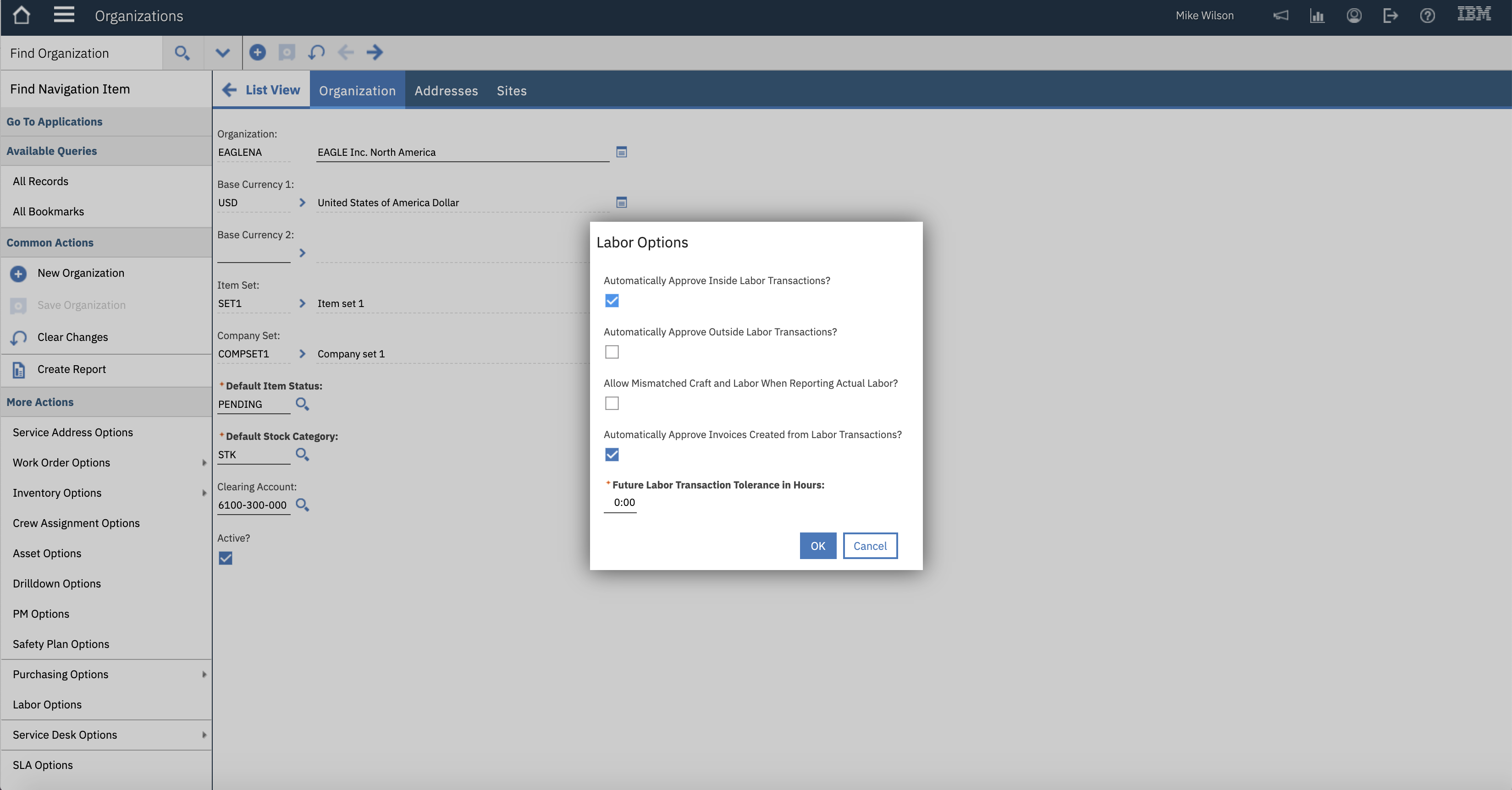 17-organization-laboroptions – Maximo Secrets