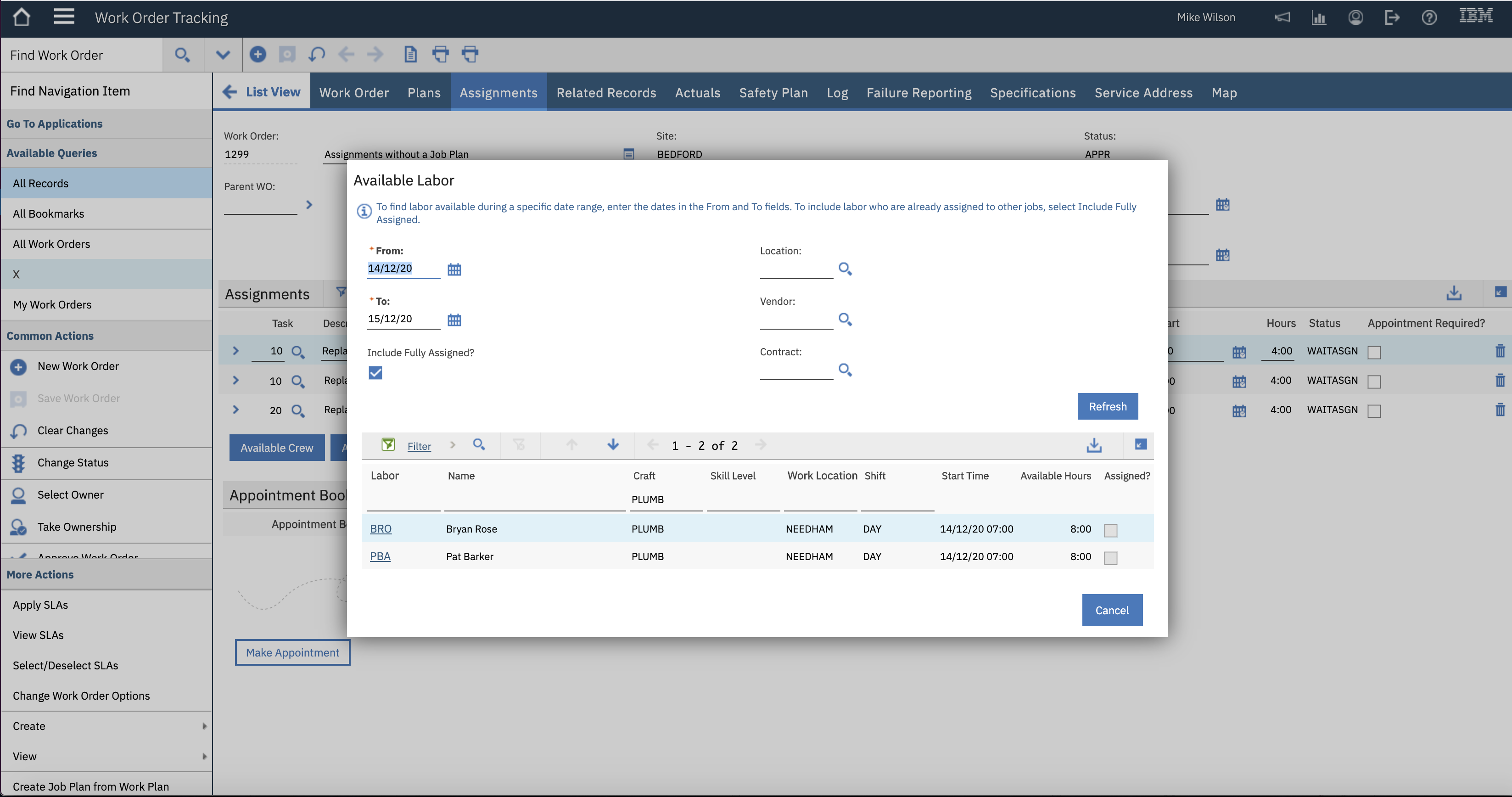 03-assignlabor-plumber – Maximo Secrets