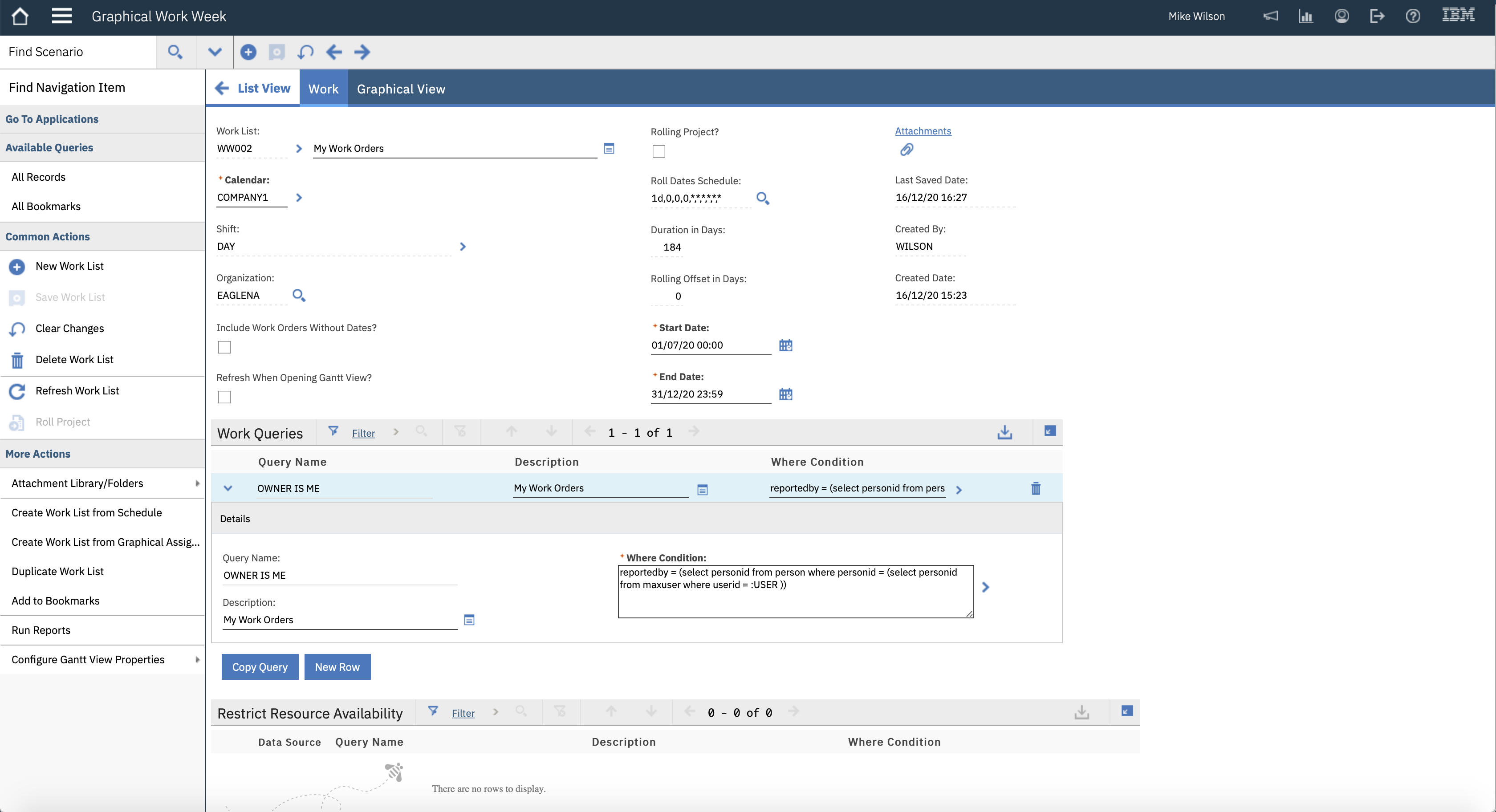 12-ww002-workqueries – Maximo Secrets