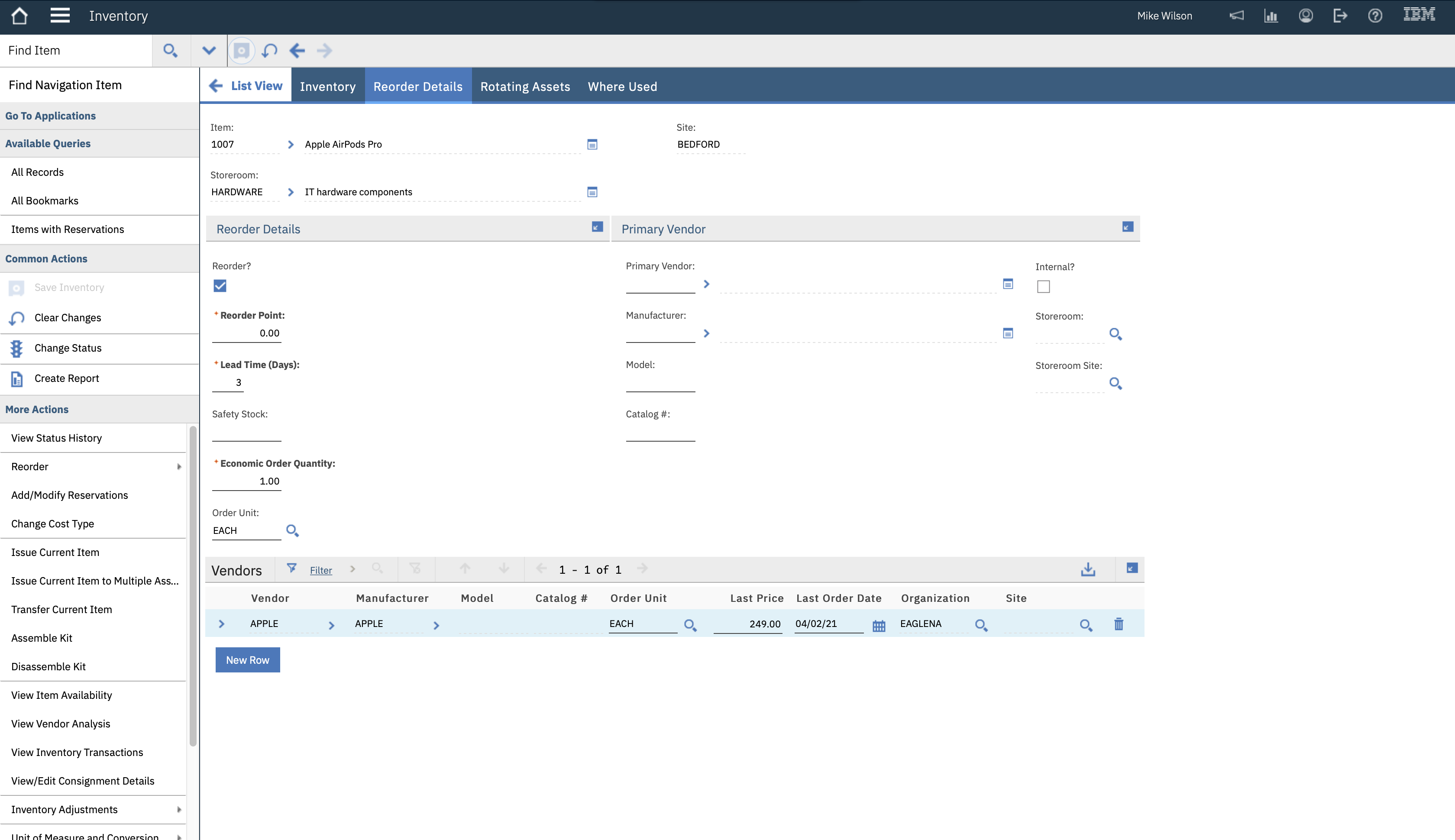 08-inventory-reorder-leadtime – Maximo Secrets