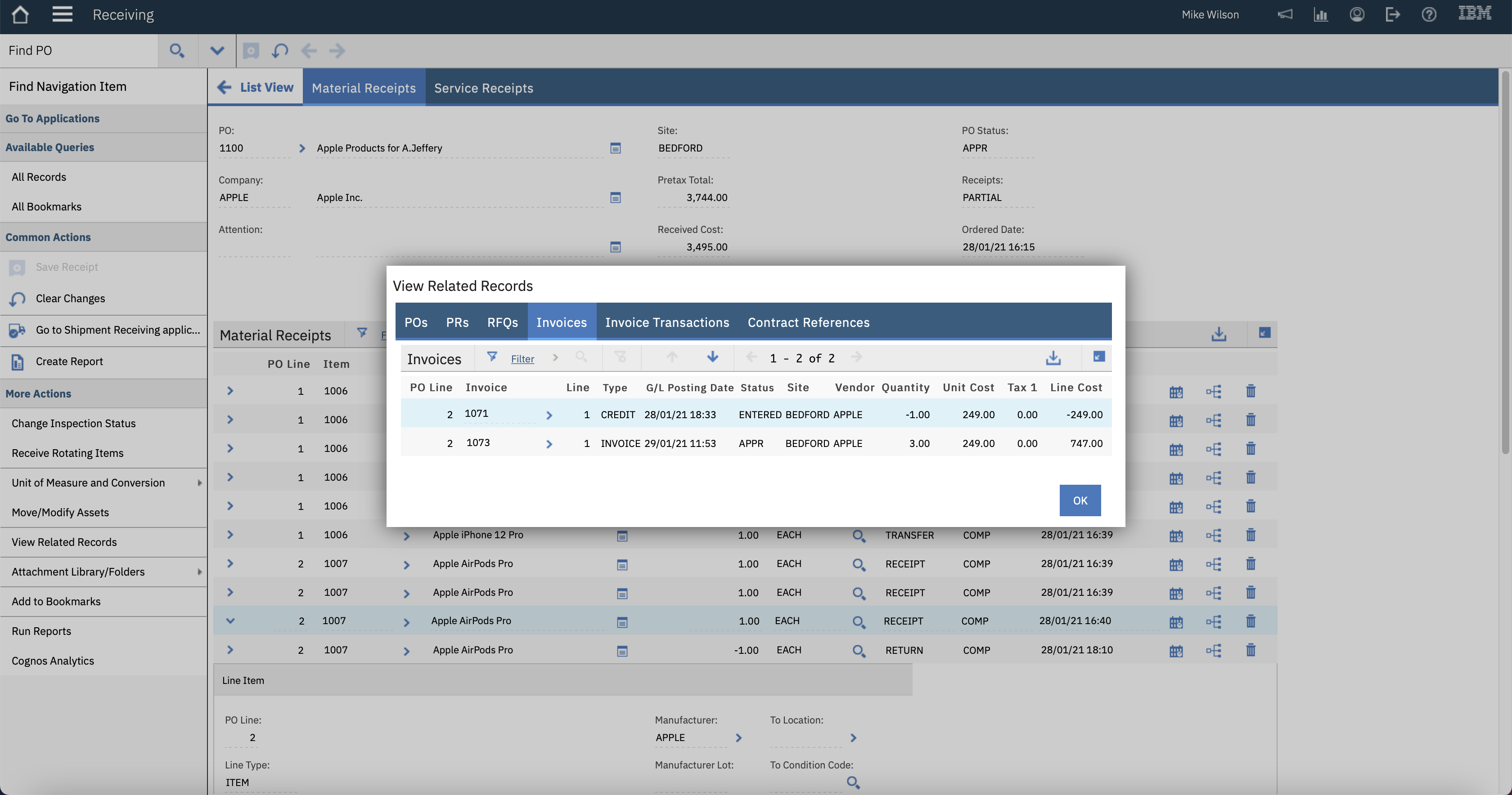 16-receiving-scen2-receive-viewrelated – Maximo Secrets