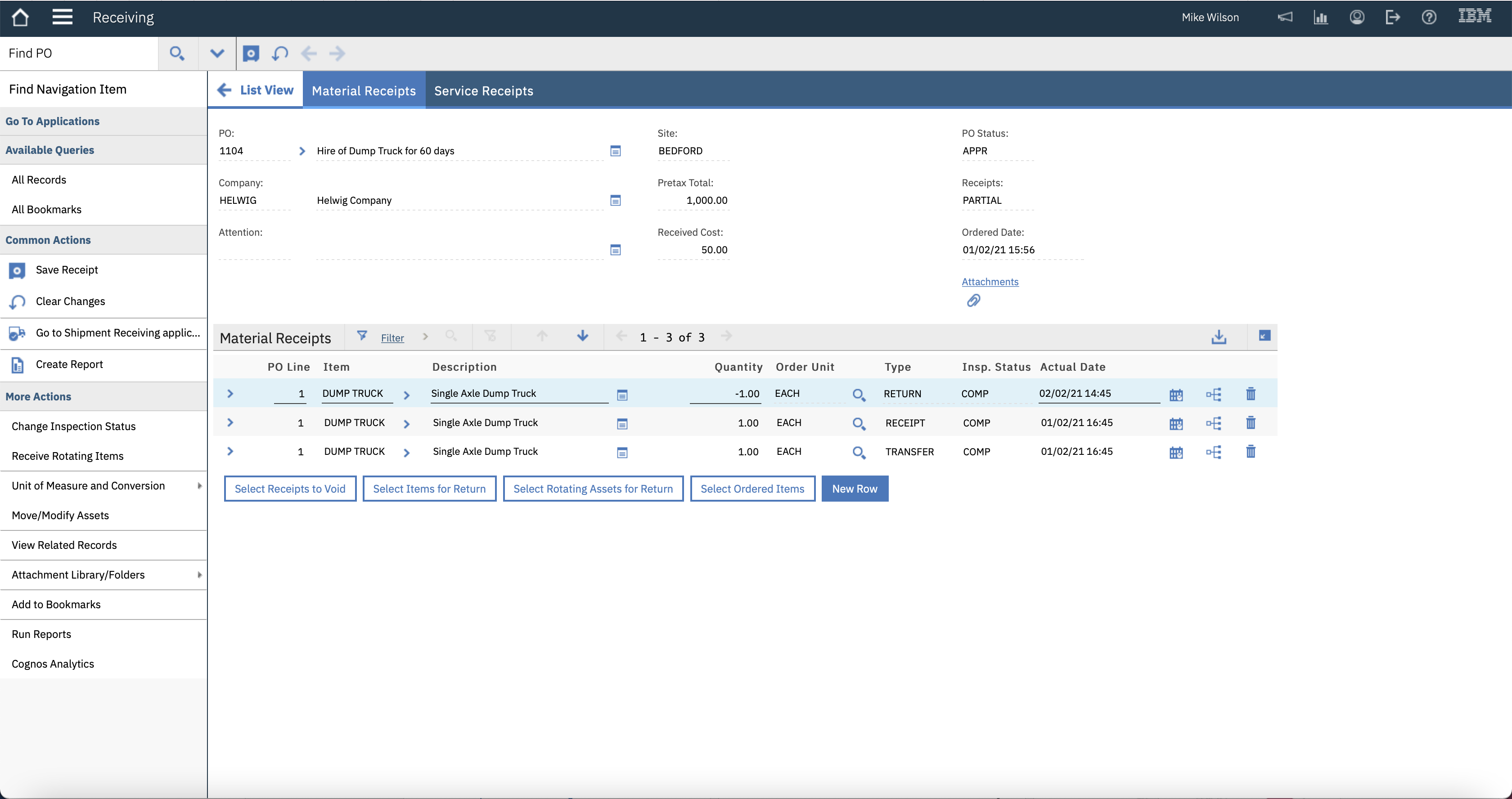 32-receiving-returntrans – Maximo Secrets
