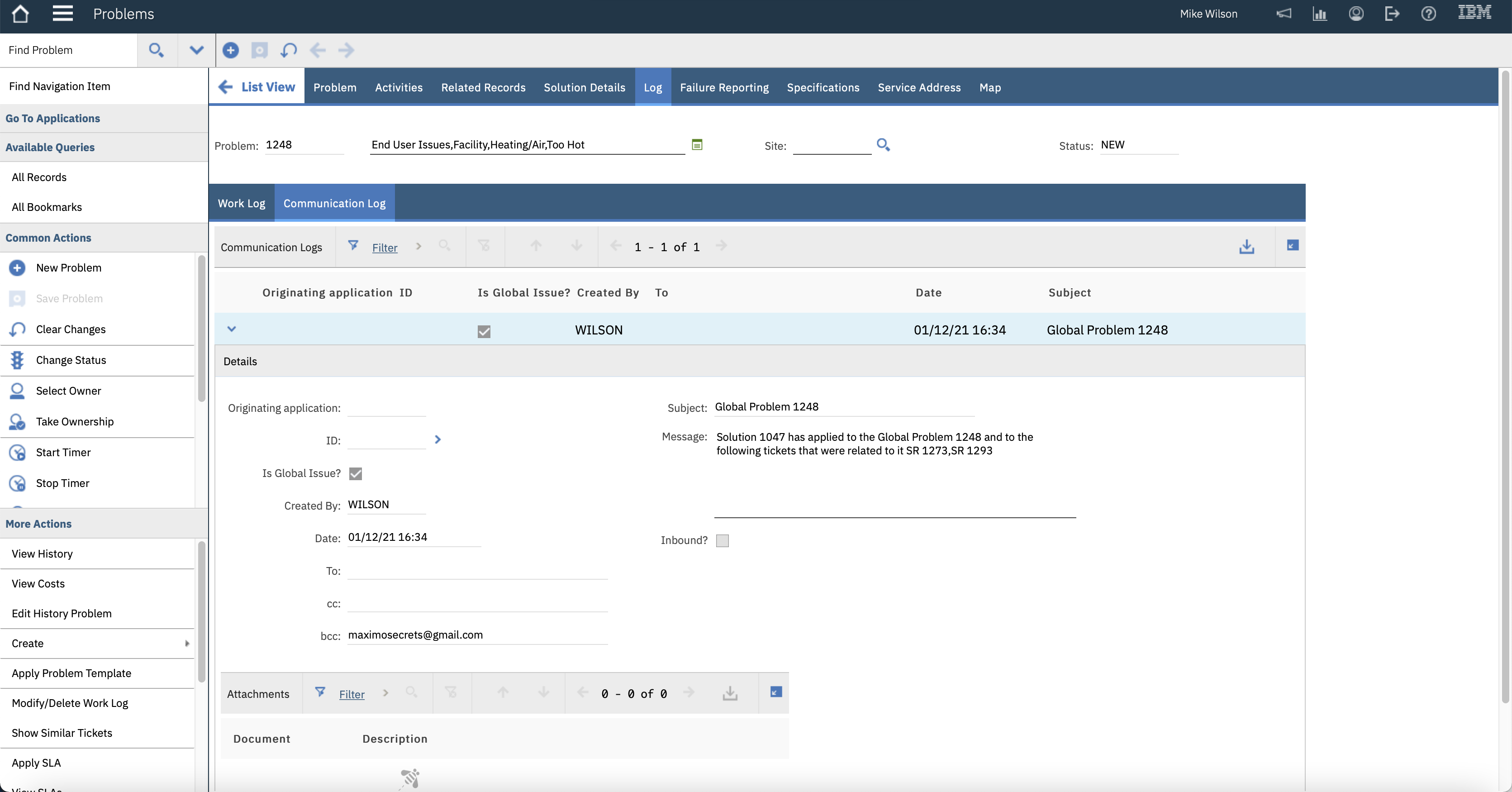 09-pr1248-commlog – Maximo Secrets