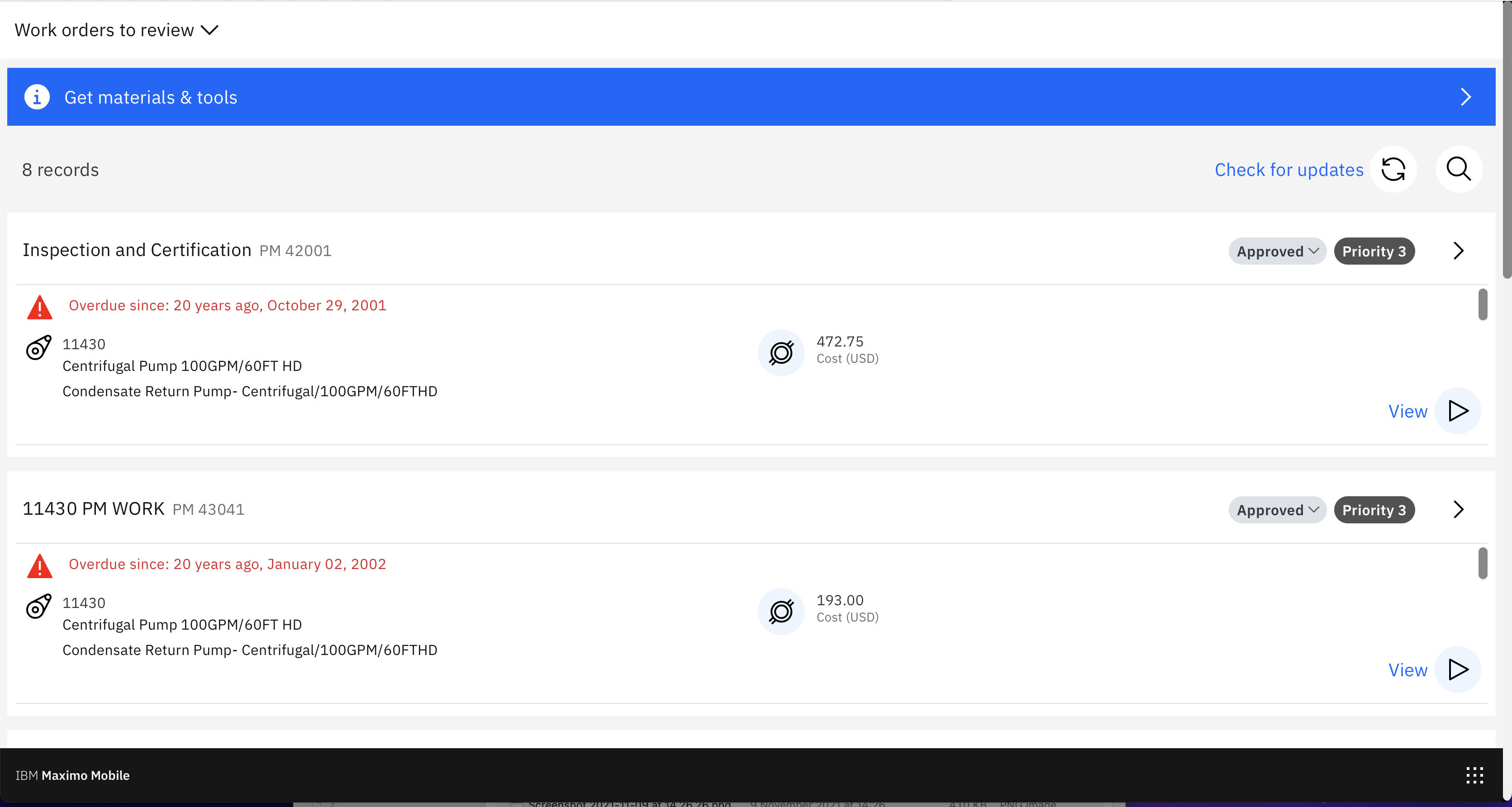 50-getmaterialstools – Maximo Secrets