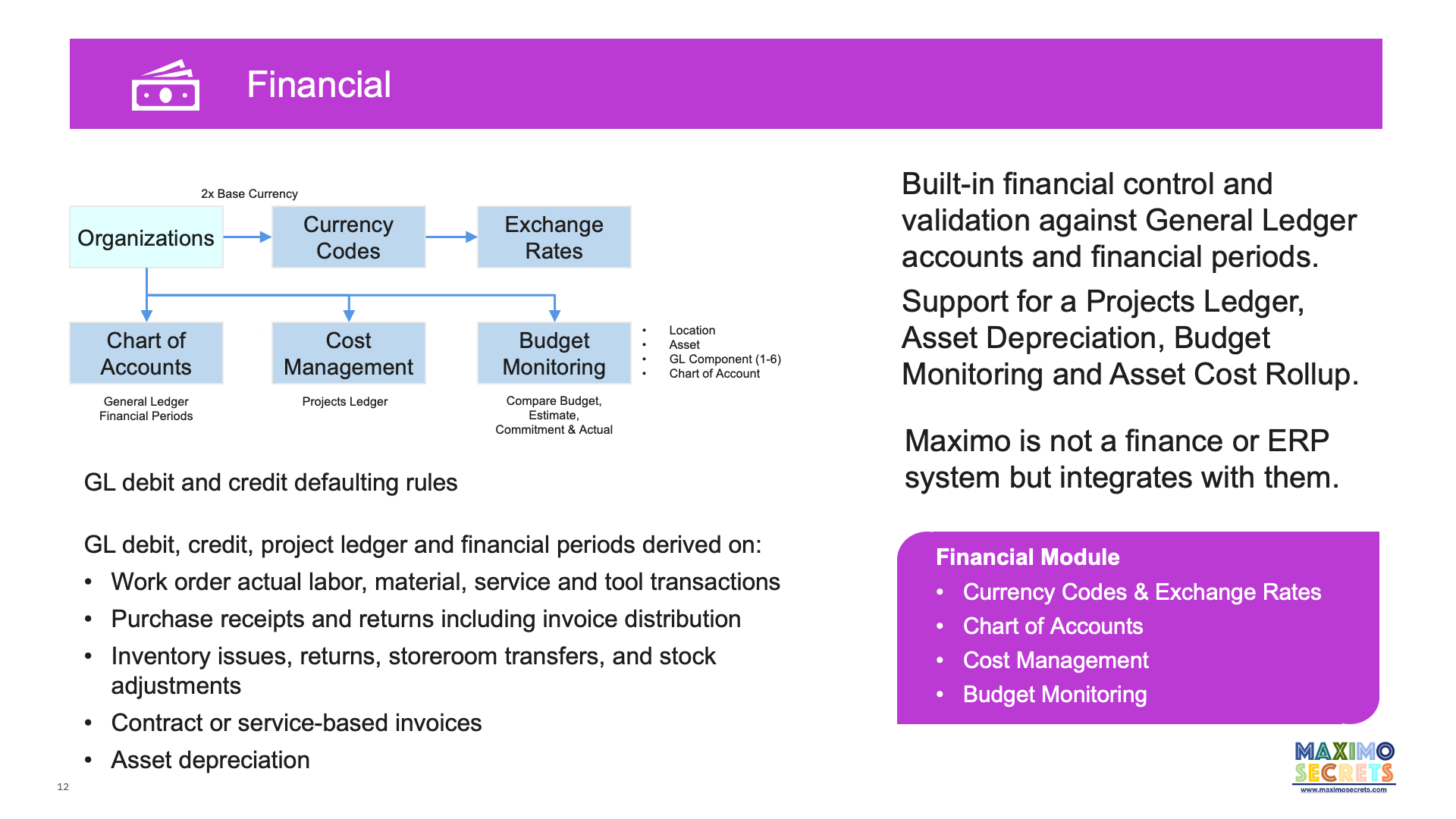 12-Financial – Maximo Secrets