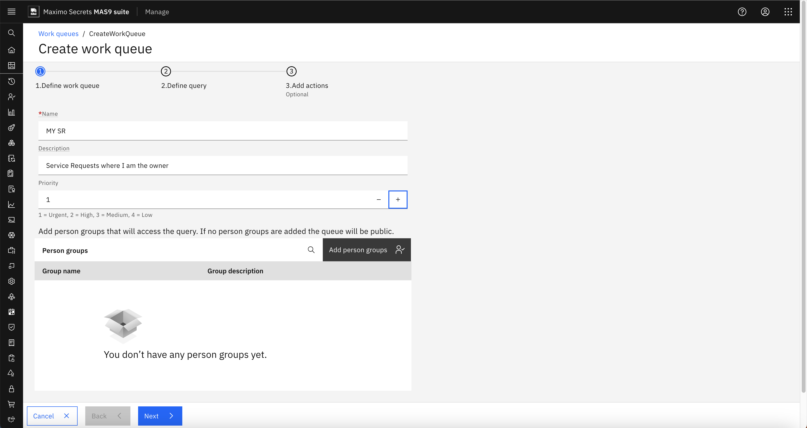 Work Queue Manager (MAS 9.0) – Maximo Secrets
