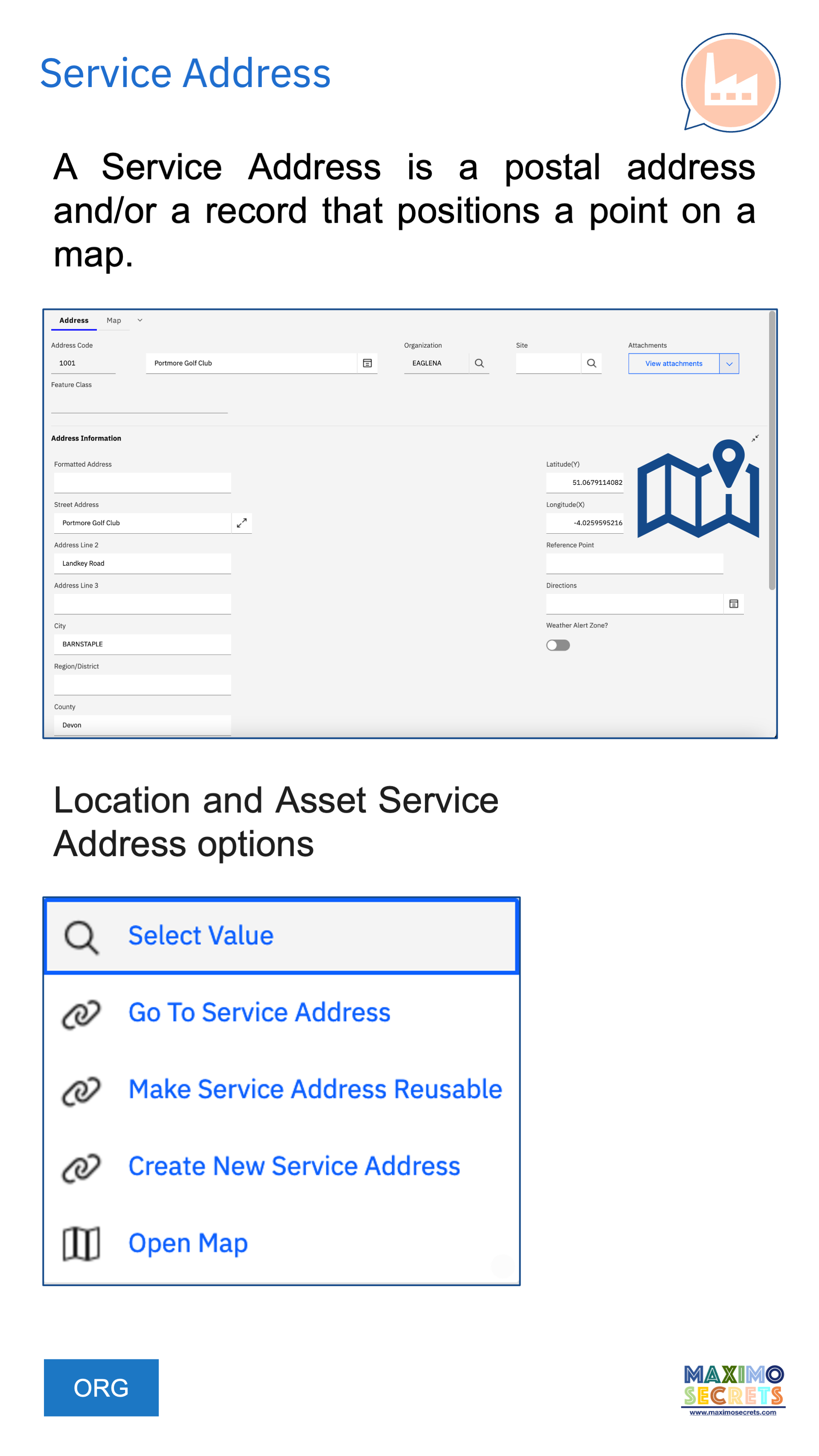 Service Address – Maximo Secrets